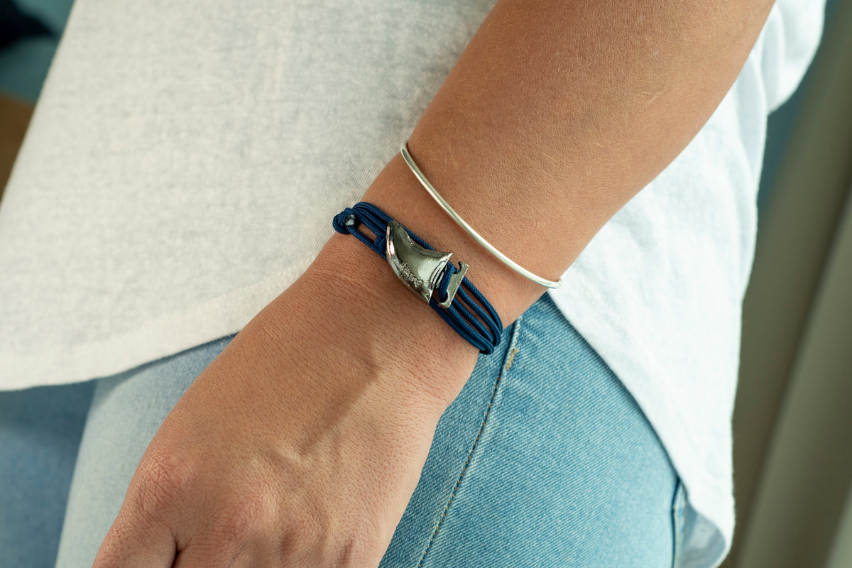 Shark Fin Wrap Bracelet - 2mm - Castaway Jewellery Company